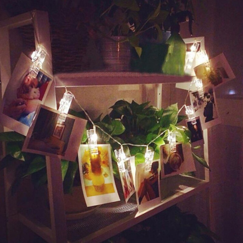 5M 50 Christmas Garland Lamp Photo Clip LED Batter... – Grandado