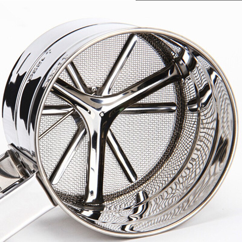 Stainless Steel Shaker Sieve Cup Mesh Crank Flour ... – Grandado