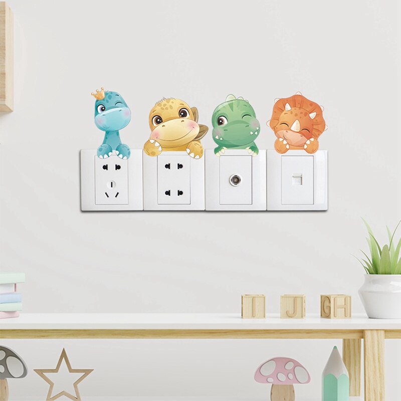 Cartoon Dier Schakelaar Stickers Leuke Schakelaar ... – Vicedeal