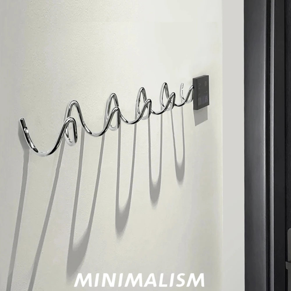 Ins Wave Hanging Hook, Bauhaus Silver Hanger Wall ... – Grandado