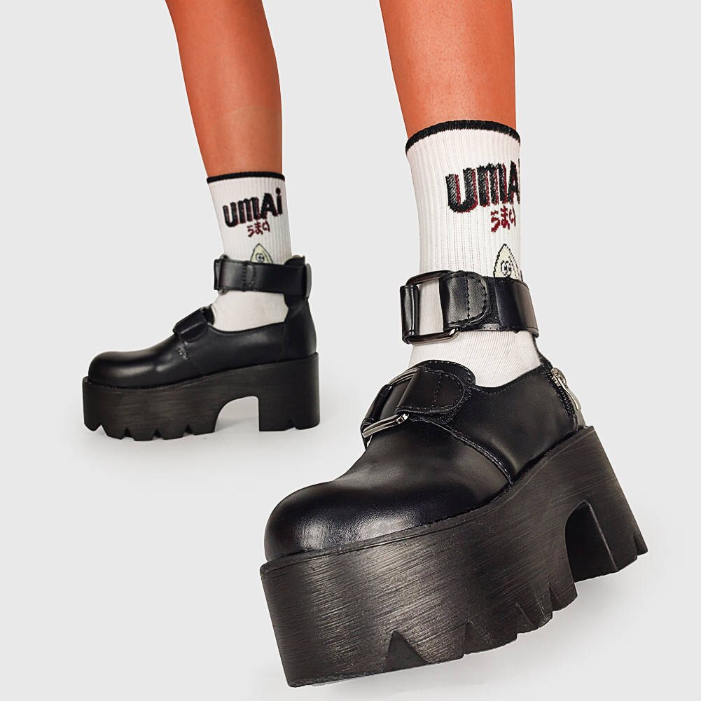 BONJOMARISA Stylish Female Platform Pumps Buckle H... – Vicedeal