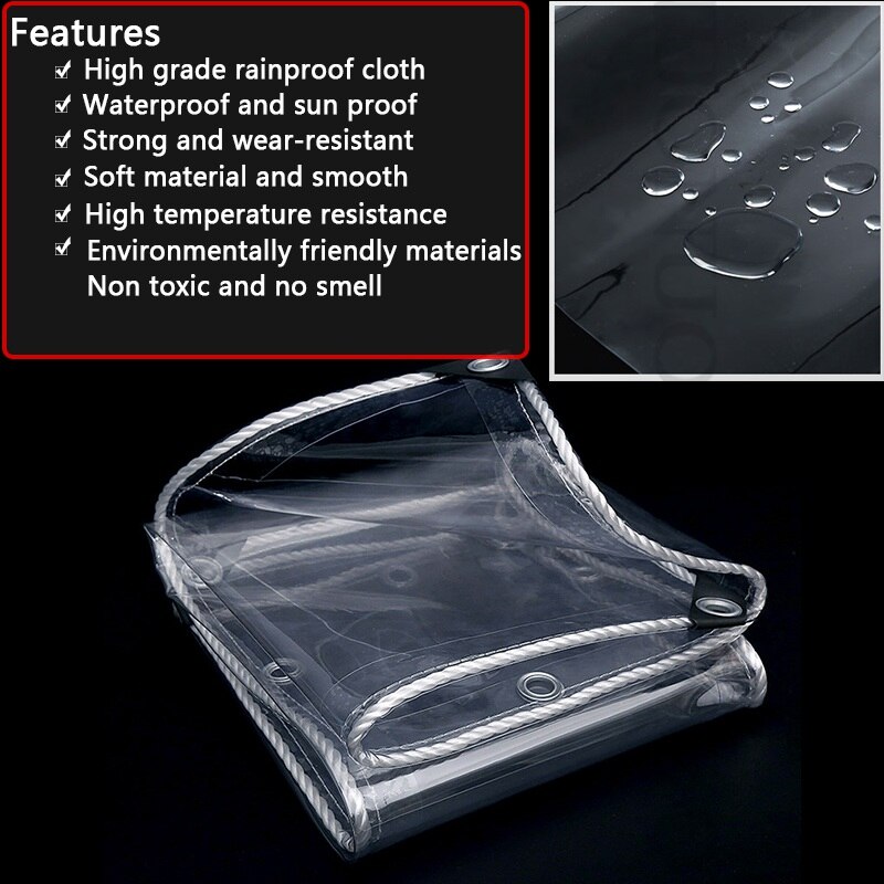 0.55mm Thick Transparent PVC Tarpaulin Rainproof C... – Grandado