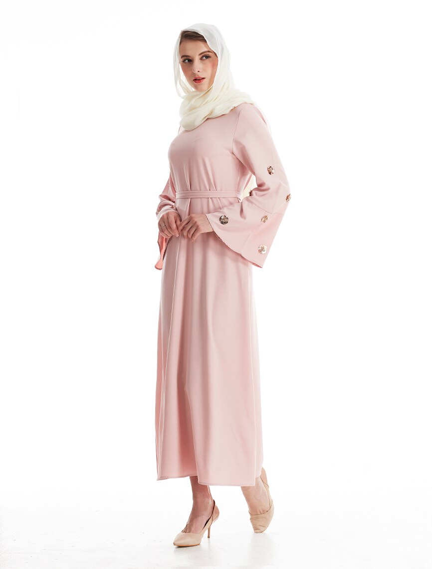 women slim muslim dress abaya islamic clothing pin... – Grandado