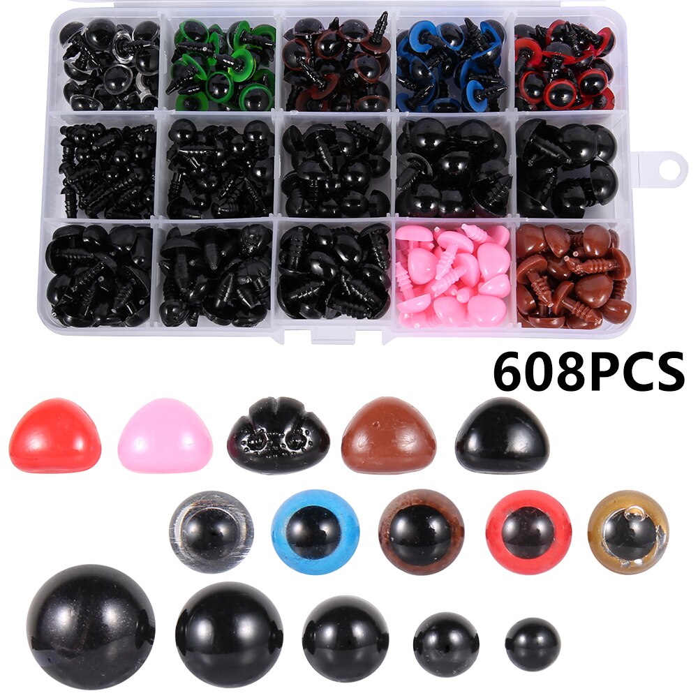 Plastic 6-14mm Safety Eyes Noses with Washers Toy ... – Grandado
