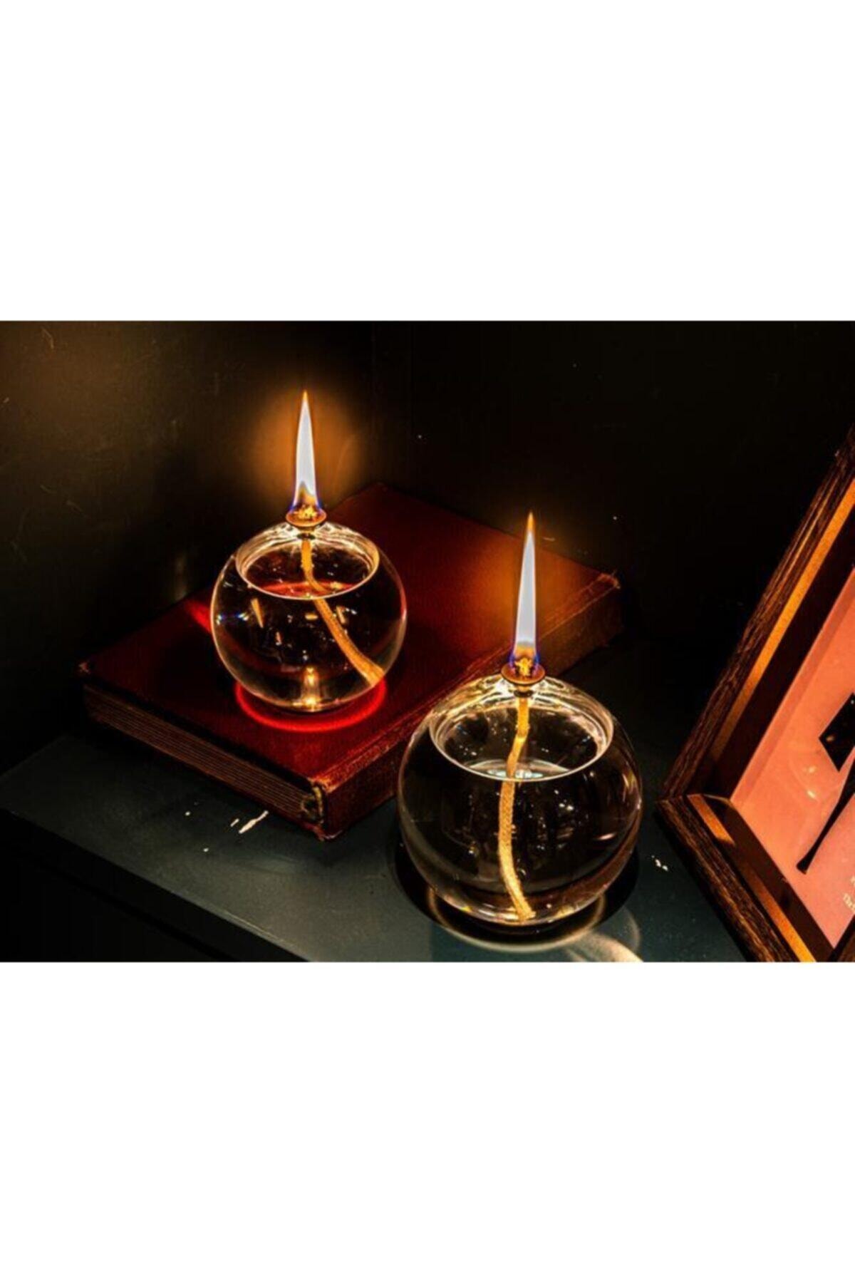 Sphere Glass Oil Lamp Set of 2 + Oil Lamp – Vicedeal