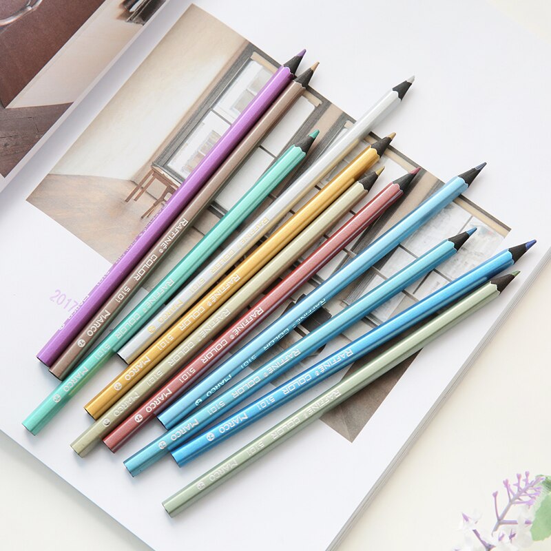 Metallic color pencil set Marco raffine fine art B... – Grandado