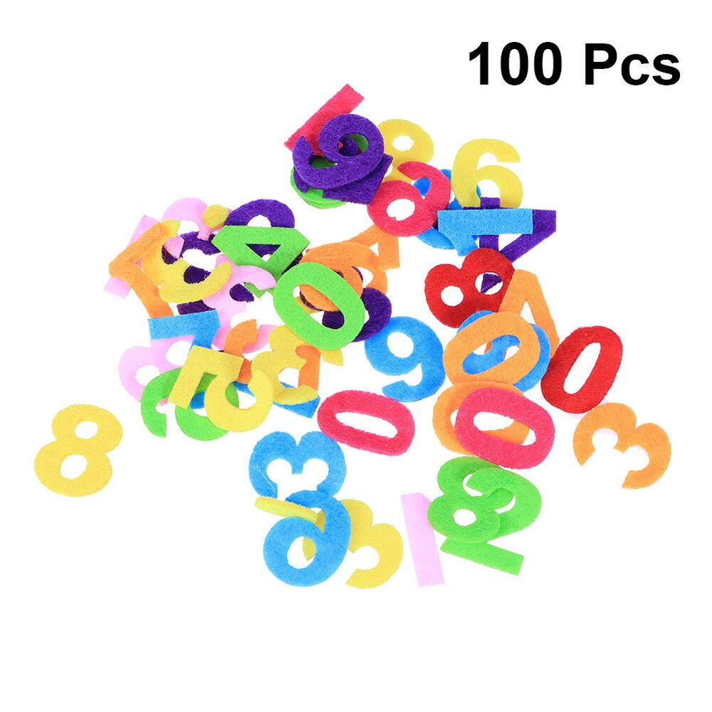 100pcs Colorful Non-woven Numbers Felt Fabric Numb... – Grandado
