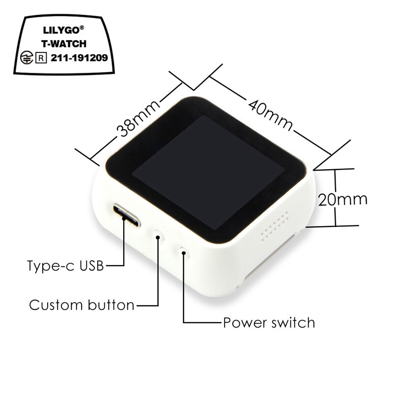 LILYGO® TTGO T-Watch Programmable Wearable Environ... – Grandado