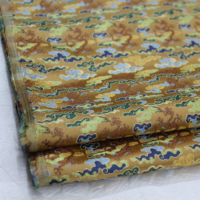 CF120 1Yard Moire Dragon Silk Fabric Chinese Style... – Grandado