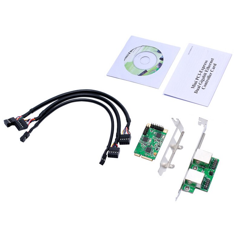 Mini PCIE 2 Port Gigabit Netzwerk Karte Mini PCI-e... – Vicedeal