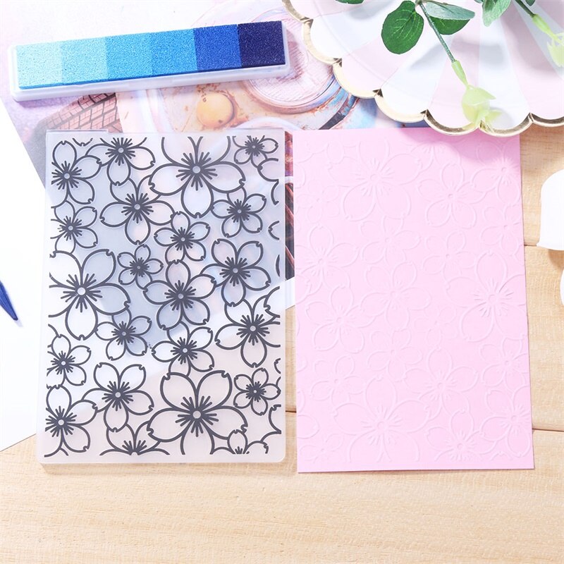 Plum Blossom Flowers Plastic Template Crafts Embos... – Grandado