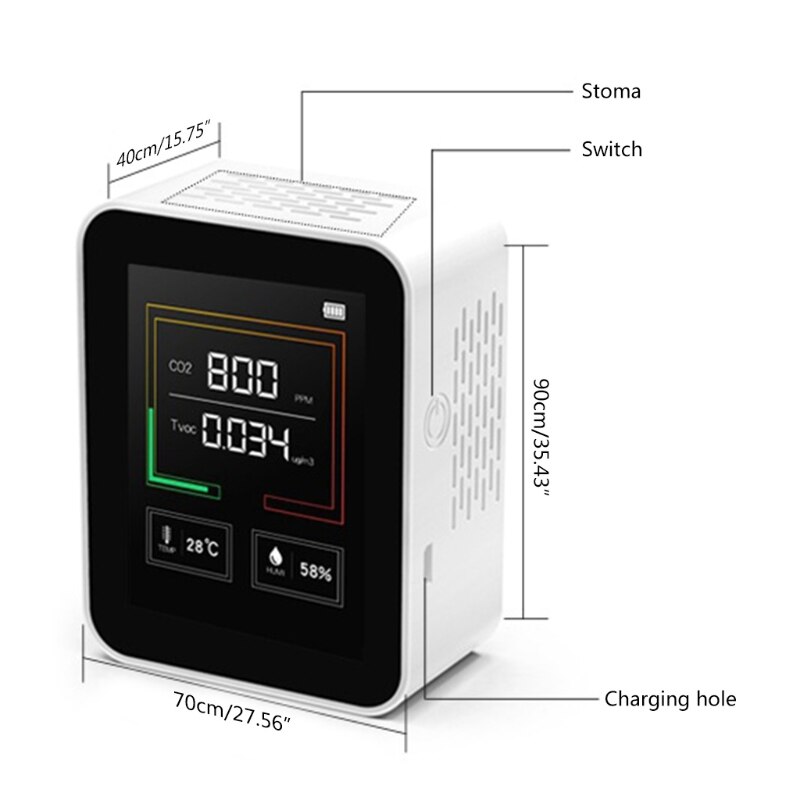 CO2 Meter Air Monitor carbon dioxide NDIR sensor C... – Grandado