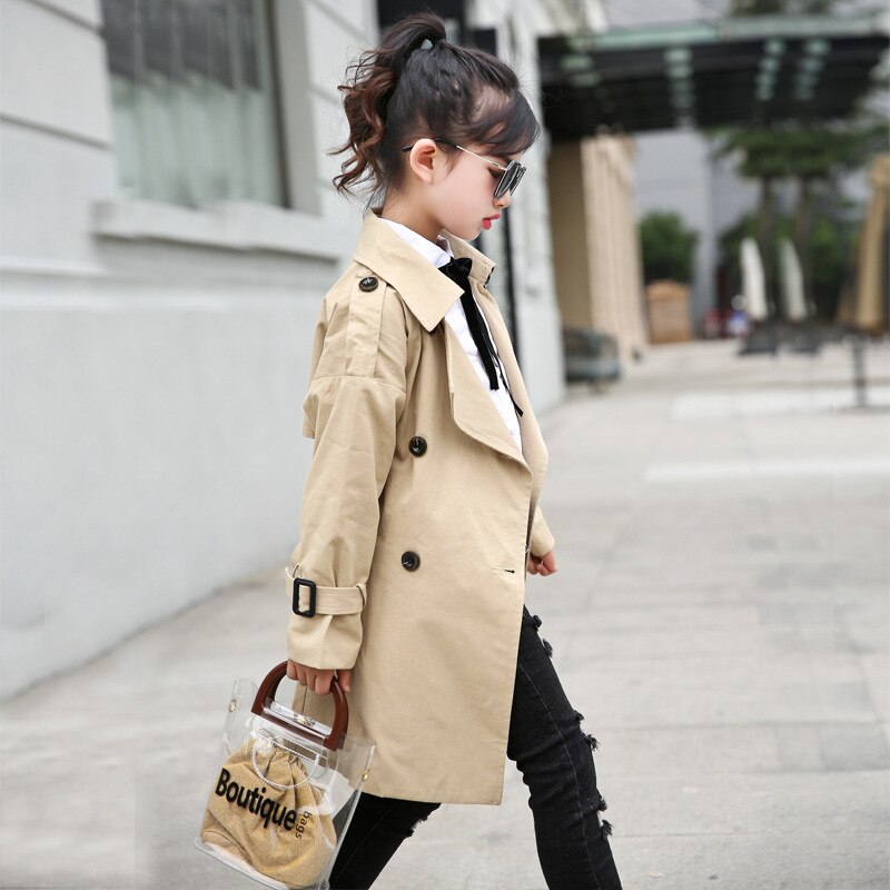 Trench Coats For Girls Teenage Long Windbreaker Ch... – Grandado