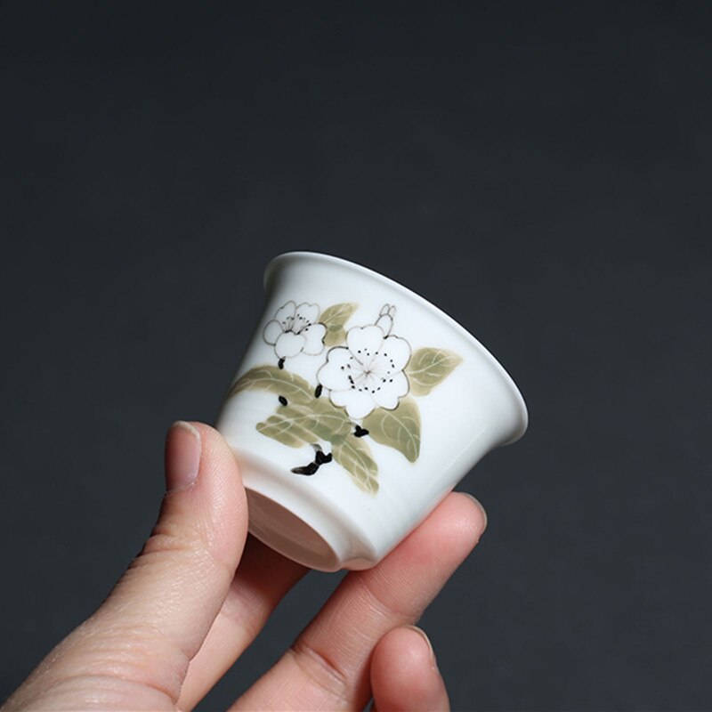 1 Pc Chinese Handmade Ceramic Tea Cup Hand Painted... – Grandado