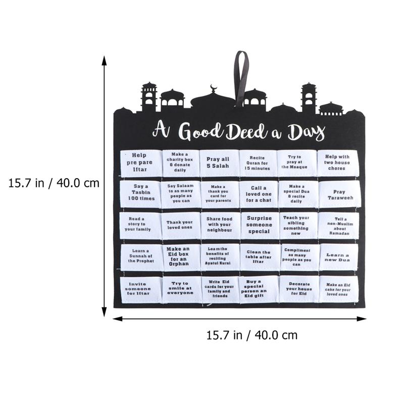 2pcs Ramadan Countdown Calenders Eid Mubarak Wall ... – Vicedeal