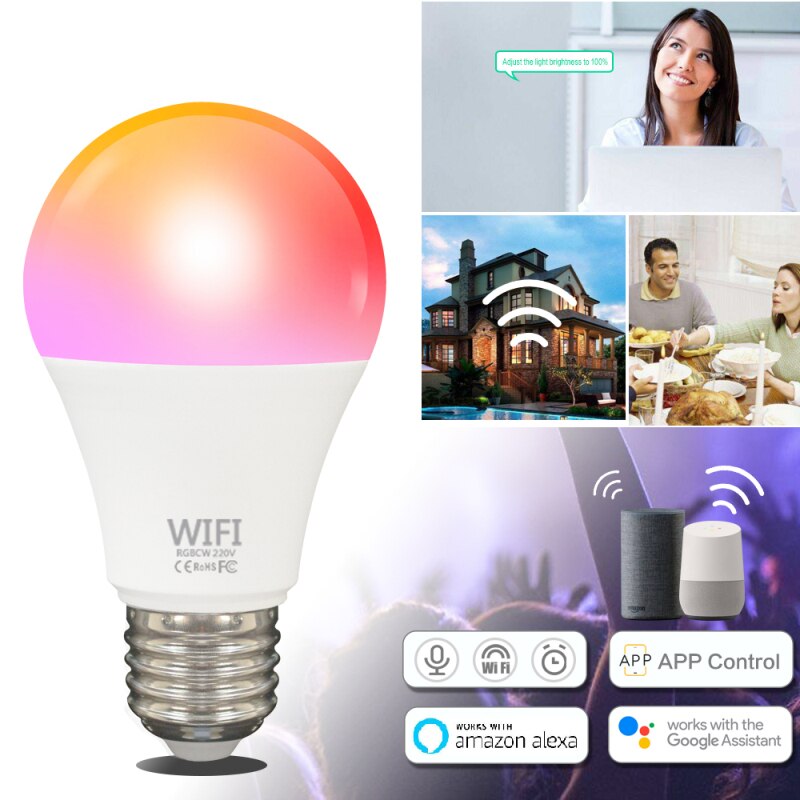 Dimbare B22 E27 Wifi Slimme Lamp Led Lamp App Bedi... – Vicedeal