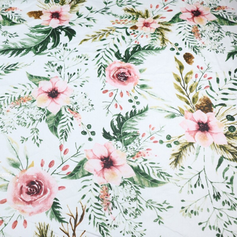 100% Cotton Twill Fabric Floral Printed Fabric Han... – Grandado