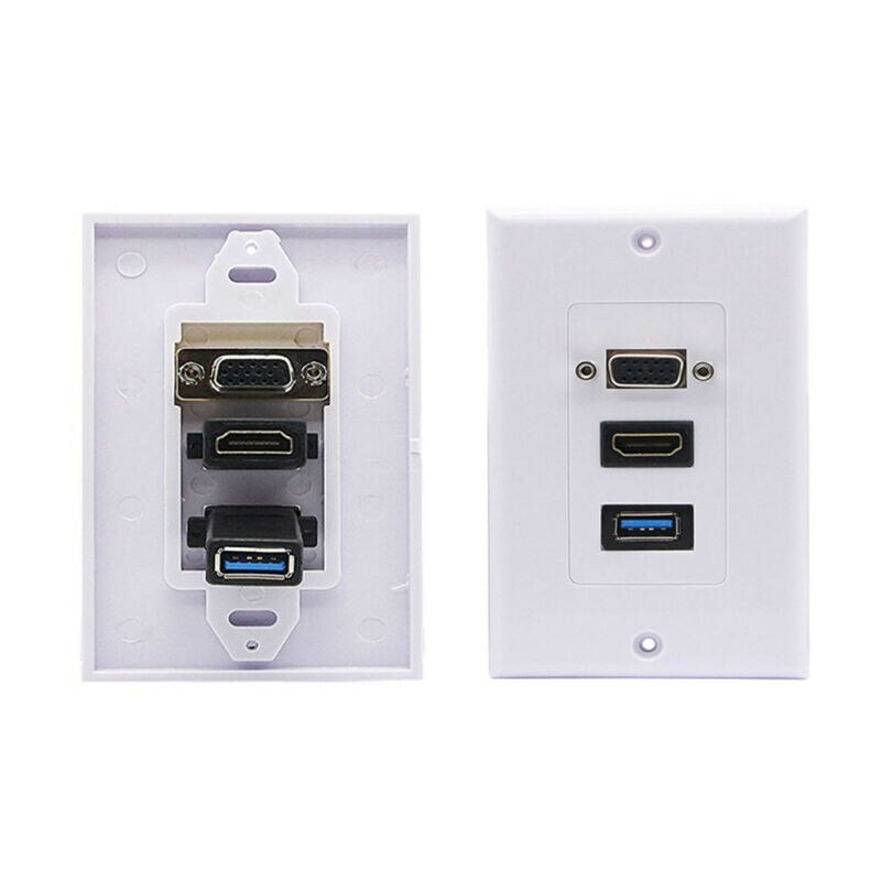 Hdmi Usb 3.0 Vga Wandplaat Socket Video Adapter Fa... – Vicedeal