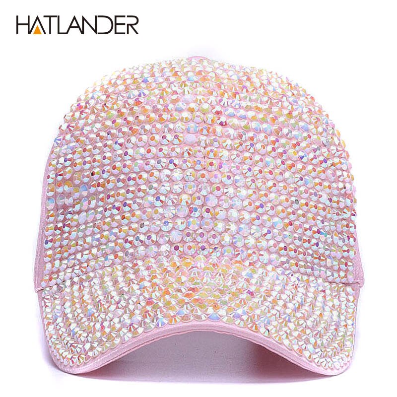 [HATLANDER] Womens Rhinestone baseball caps Vrouwe... – Grandado