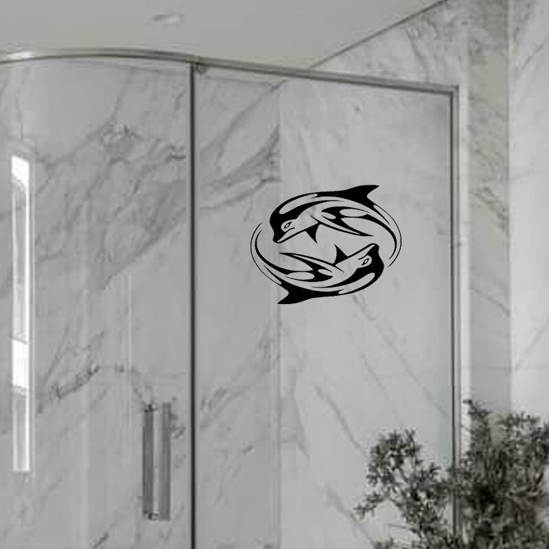 Yoja 21X26.4Cm Creatieve Badkamer Douche Decal Dol... – Grandado