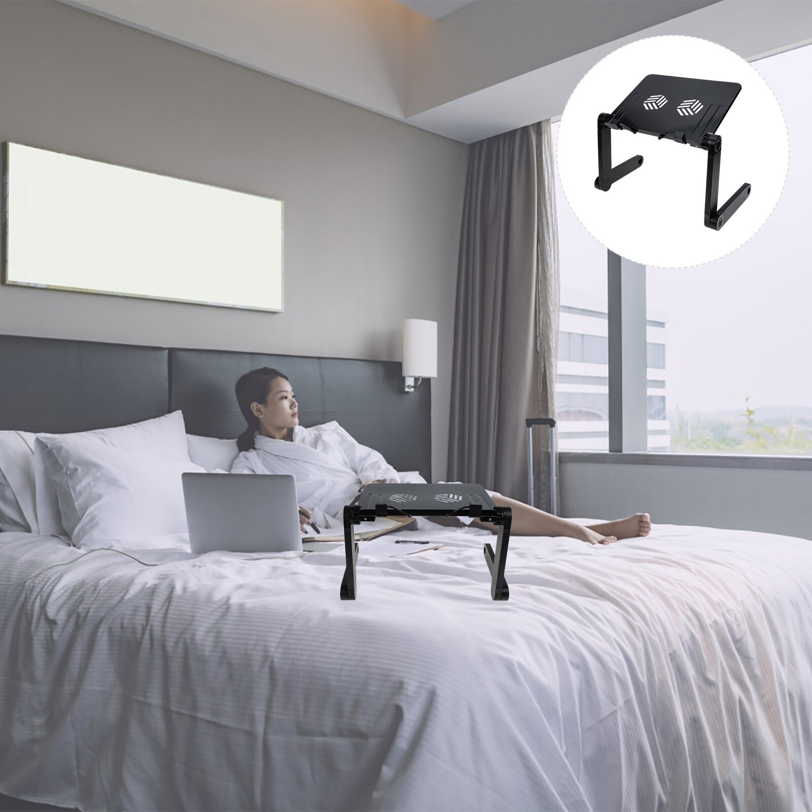 Adjustable Bed Laptop Table Portable Writing Desk ... – Grandado