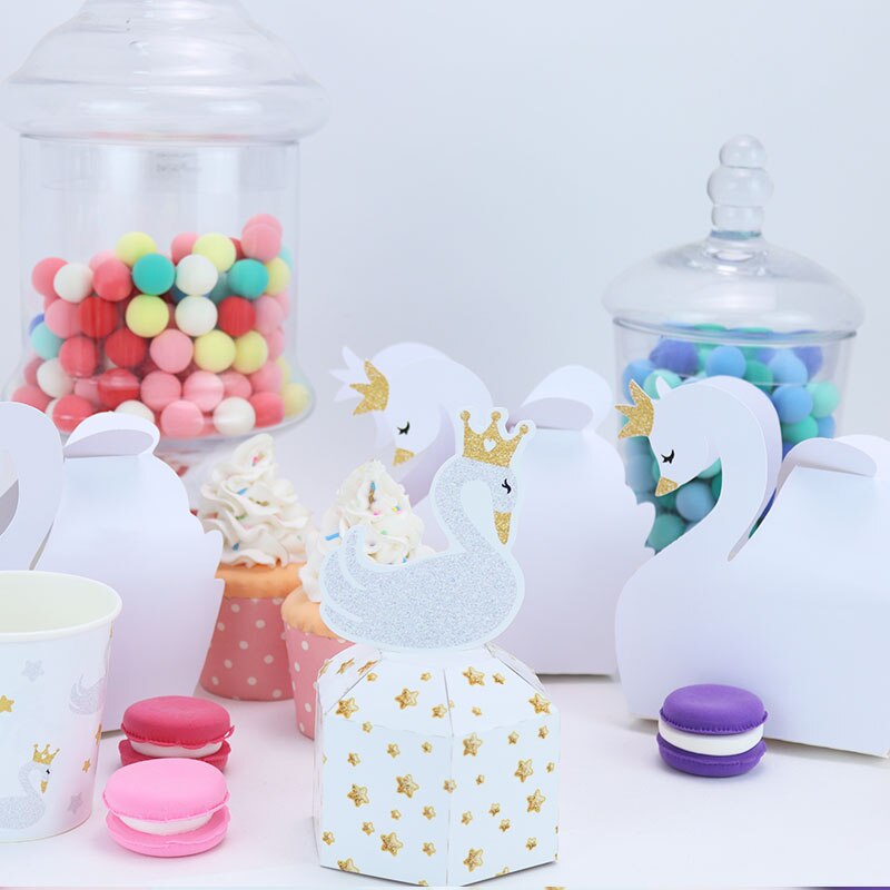 Swan Candy Box Birthday Glitter Topper Swan Party ... – Grandado