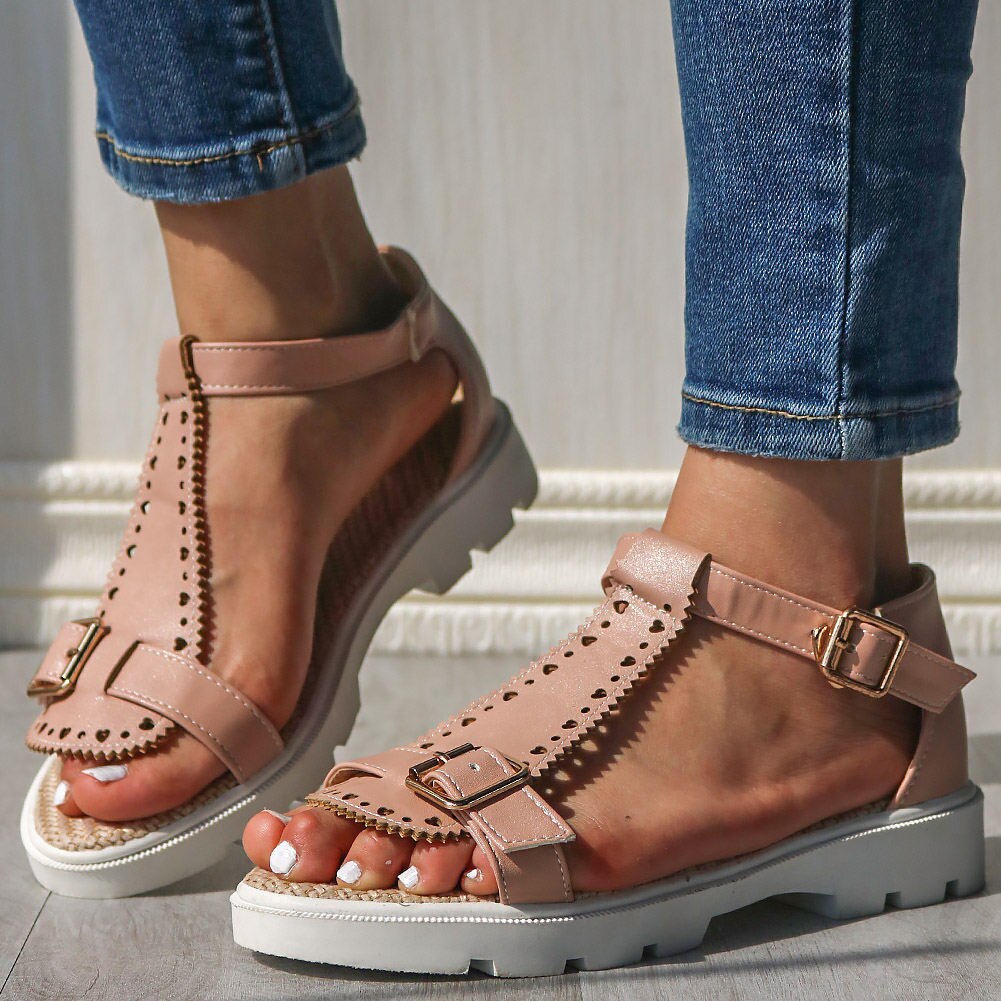 Plus size 48 comfortabele platte gladiator t-band ... – Vicedeal