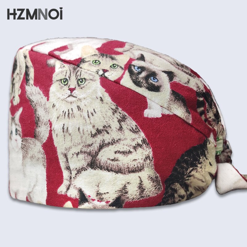 Verstelbare Unisex Leuke Kat Print Rui Cap Schoonh... – Grandado