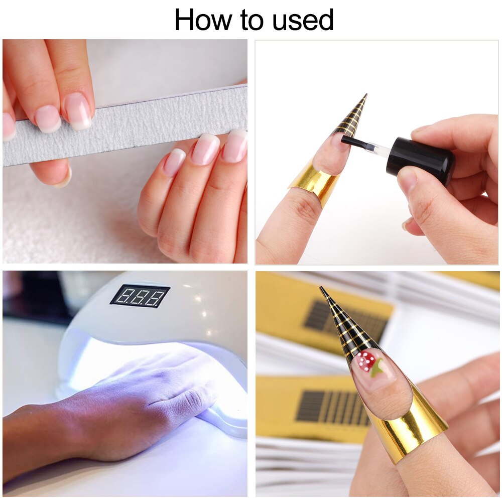 100Pcs Nagel Stencil Manicure Vormen Stickers Houd... – Vicedeal