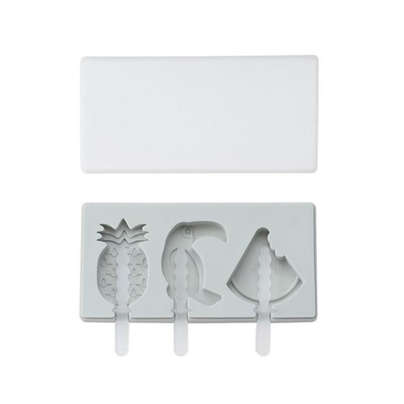 Forma de silicone sorvete com tampa, forma de anim... – Vicedeal