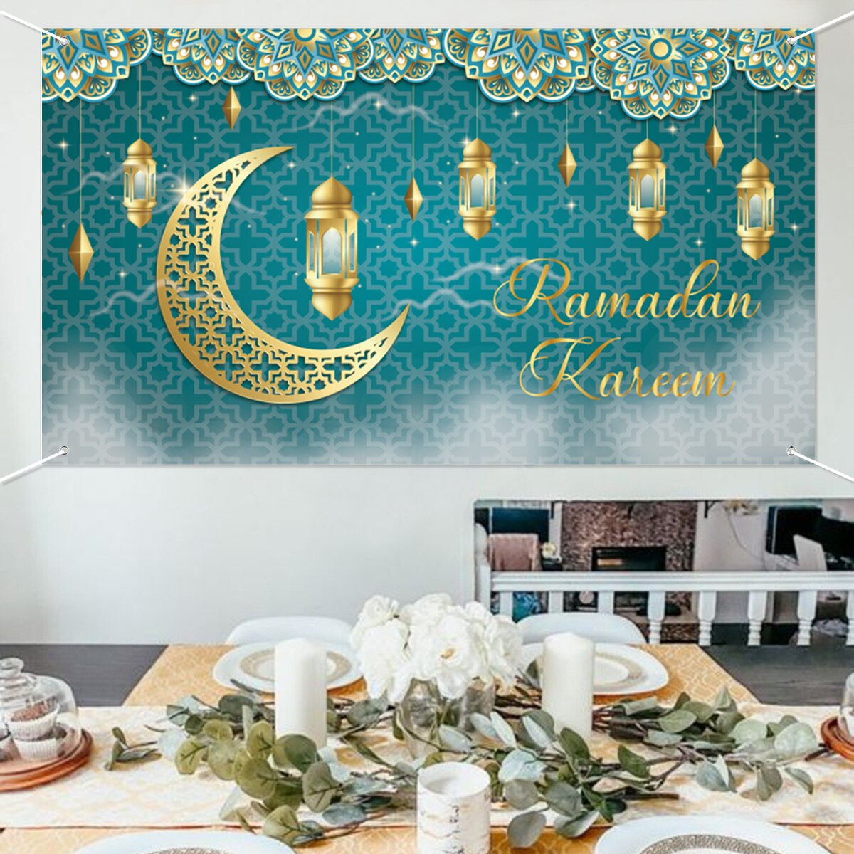 Eid Background Eid Mubarak Ramadan Kareem Backdrop... – Vicedeal