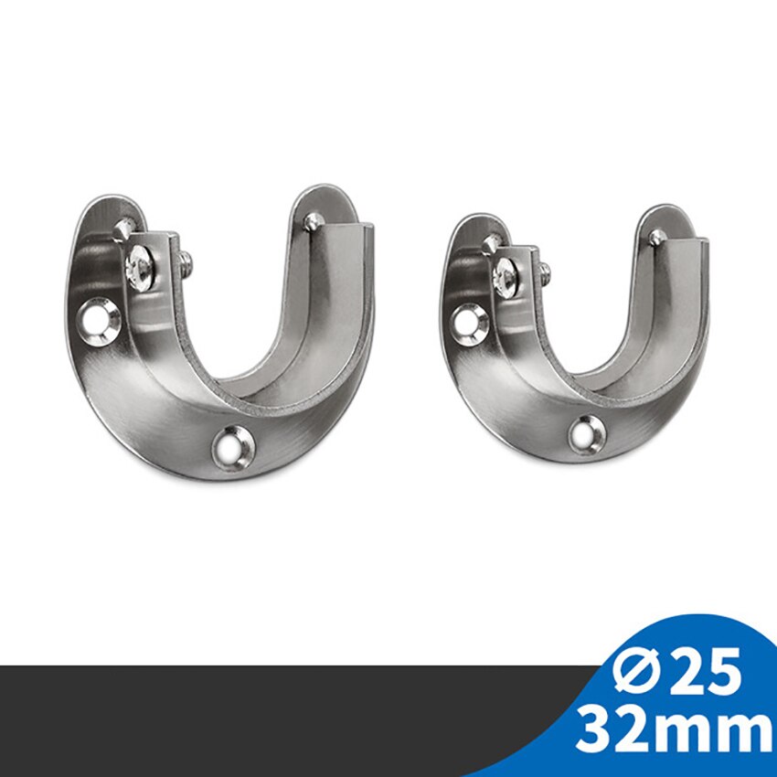 1PC Heavy Duty Stainless Steel Closet Rod End Supp... – Grandado