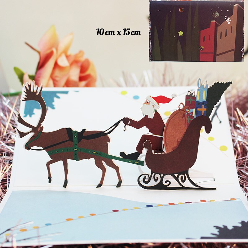3D Pop UP Santa Cards Marry Christmas Greeting Car... – Vicedeal