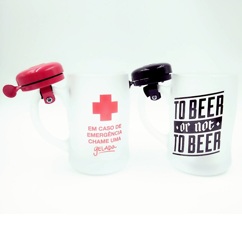 Bell Ring Mugs Glass Transparent Thick Coffee Beer... – Grandado
