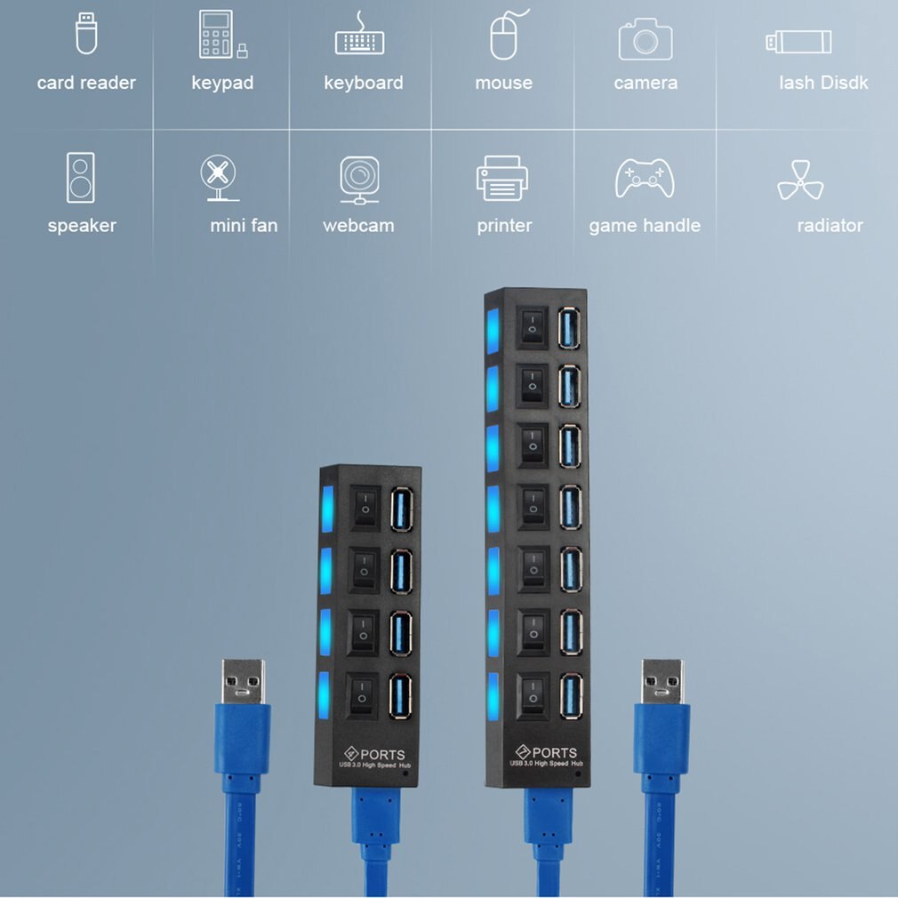 Usb 3.0 Hub Usb Hub 3.0 Multi Usb Splitter 3 Hab G... – Vicedeal