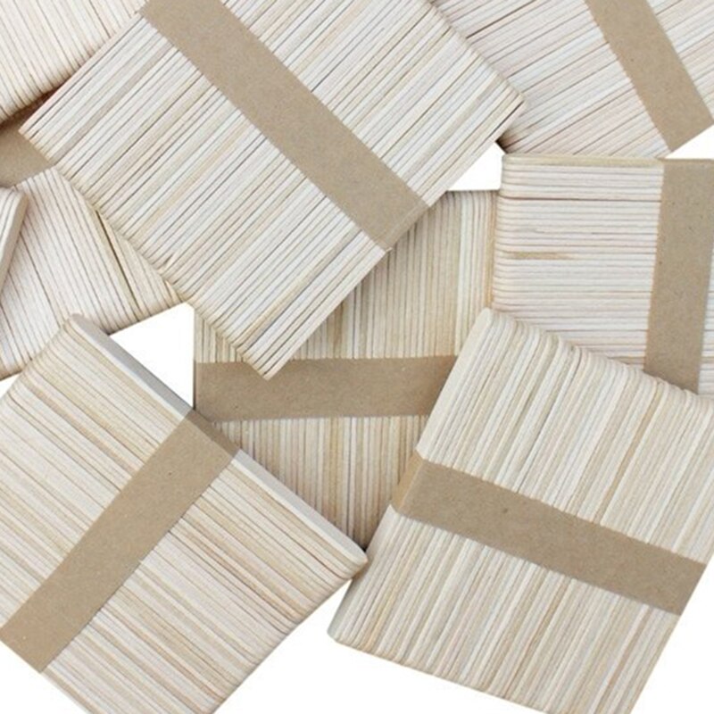300 PCS Natural Wood Popsicle Sticks, Wooden Popsi... – Grandado