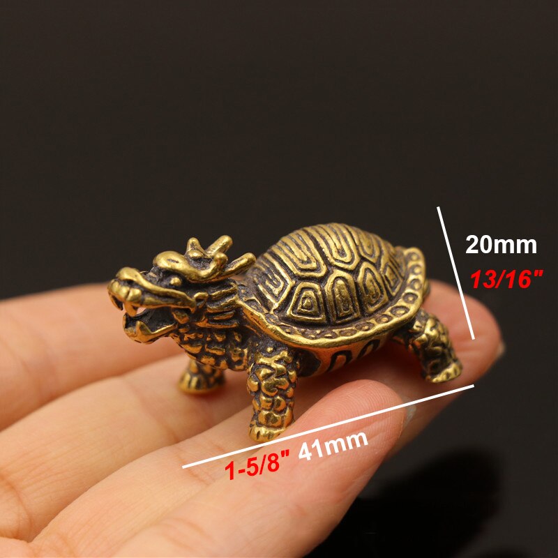 1pcs Vintage Brass Turtle dragon Head Pendant char... – Grandado