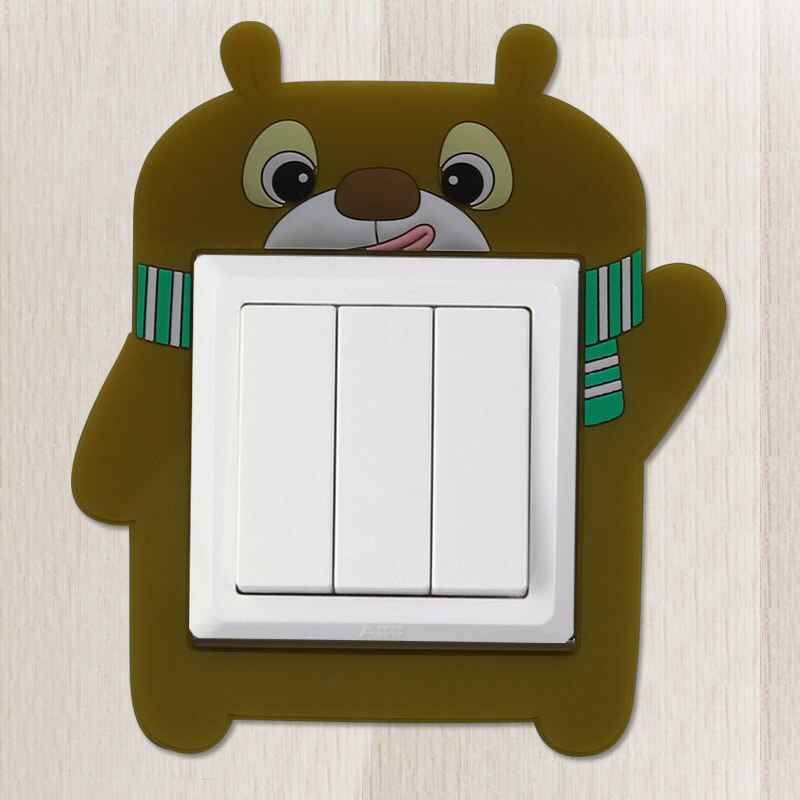 Cute Cartoon Animal Switch Sticker Glow in Dark Wa... – Grandado