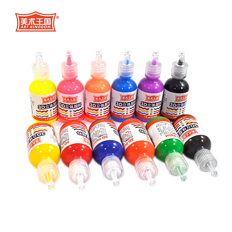 6 12 Colors 3D Acrylic Paint Set fFor Painting Fab... – Vicedeal