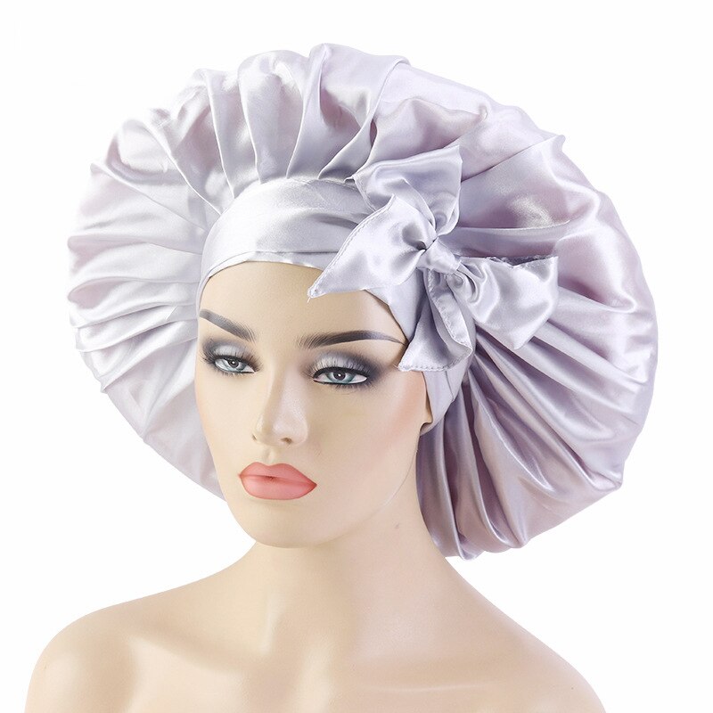 Large Satin Bonnet Silk Night Sleeping Cap Bonnet ... – Grandado