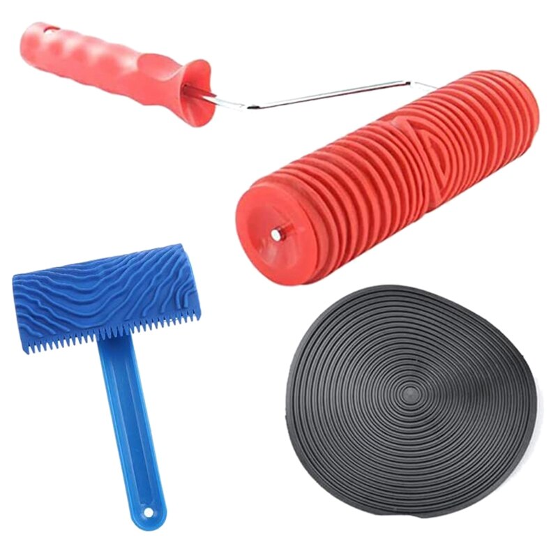 3 PCS Rubber Wood Graining Painting Tool Set For W... – Vicedeal