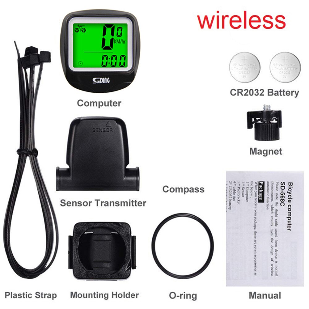 Zacro 1 set Fiets Snelheidsmeter Fietscomputer Dra... – Vicedeal