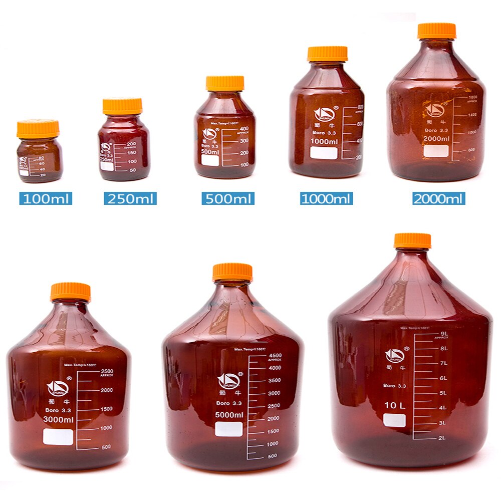 Labor Glas Reagenz Flaschen Hohe 100ml 250ml 500ml... – Vicedeal