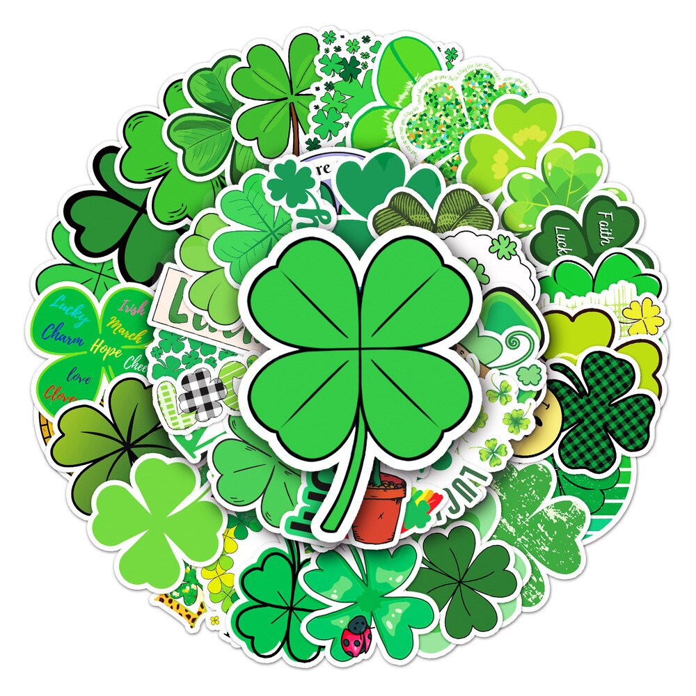 10/50Pcs Clover Stickers Tags Saint Patrick's ... – Grandado