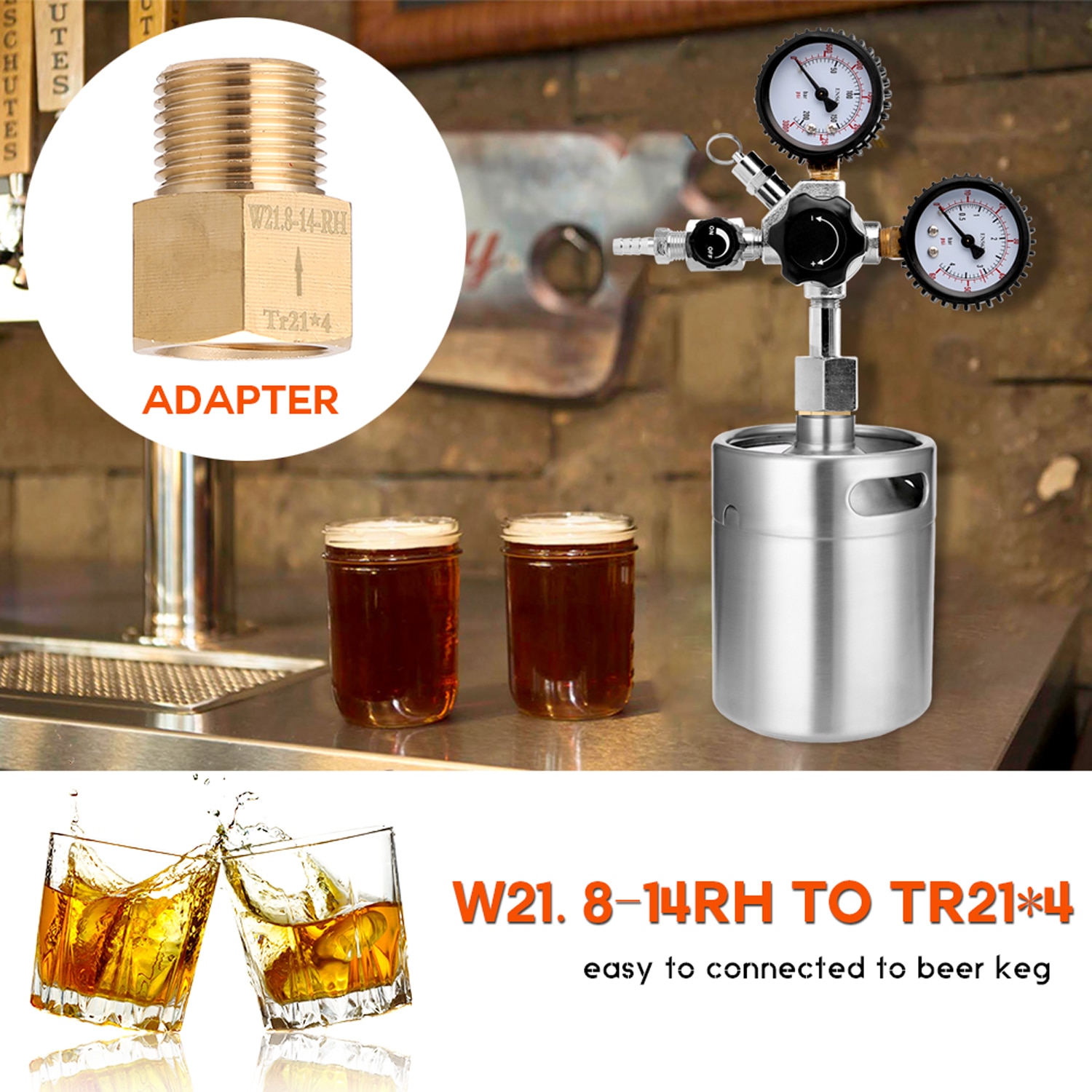 Double Gauge Beer CO2 Pressure Relief Valve Safety... – Vicedeal