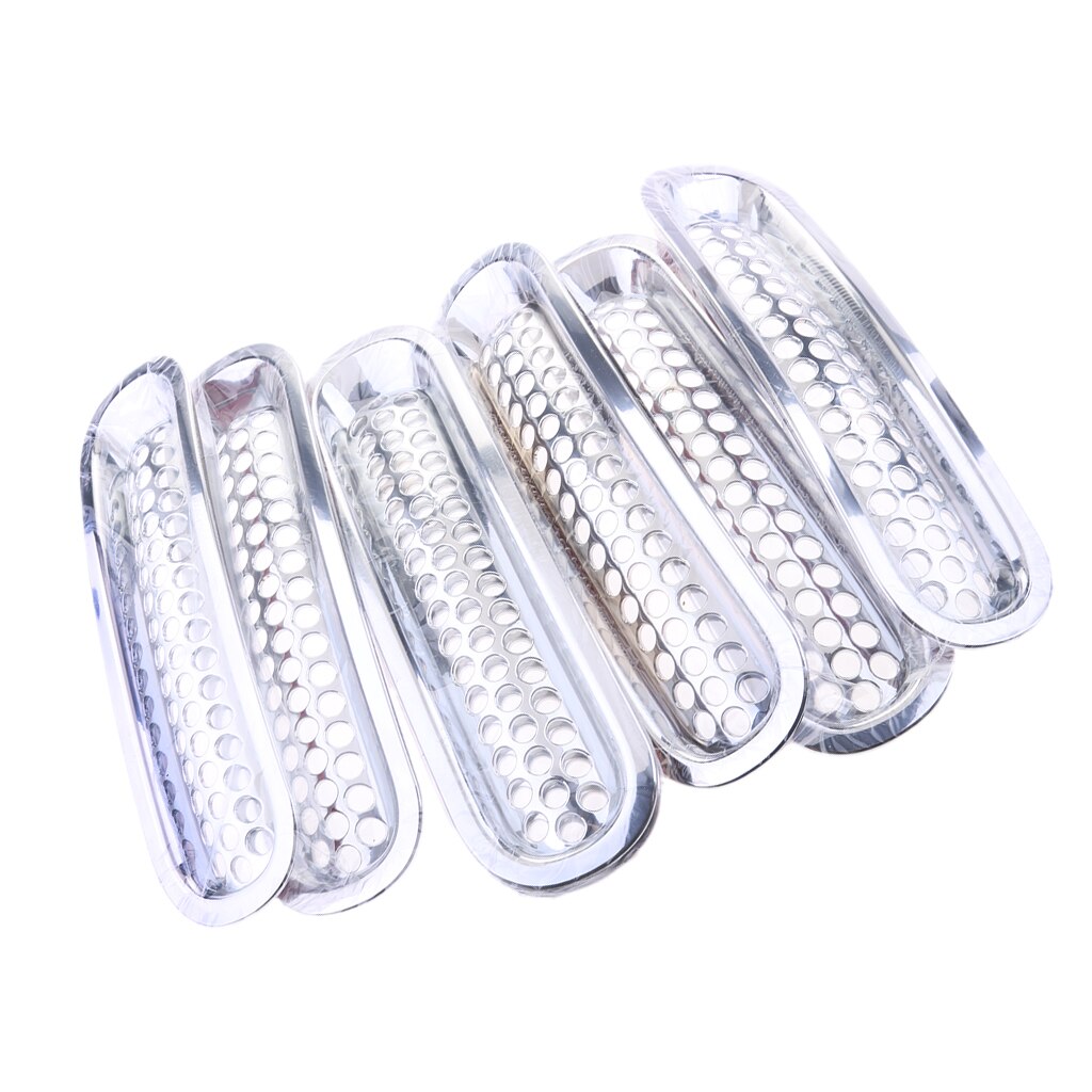 7 Pieces Chrome Car Front Grille Cover Insert Mesh... – Grandado
