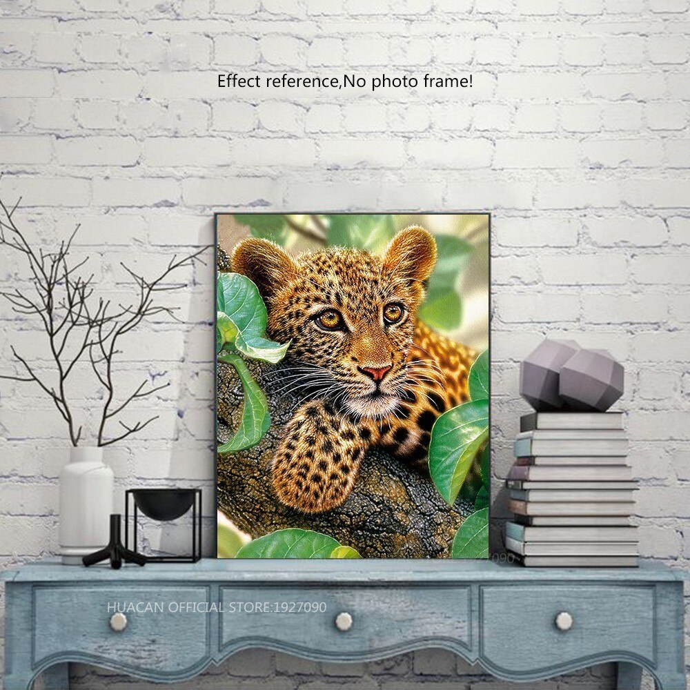 HUACAN 5D DIY Diamant Schilderen Luipaard Mozaïek ... – Grandado