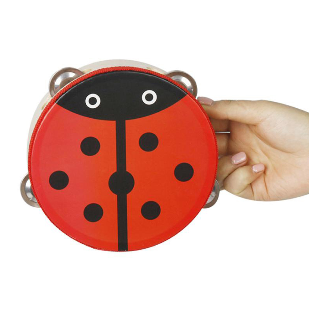 Wooden Cute Tambourine Hand Percusion for Baby Tod... – Grandado