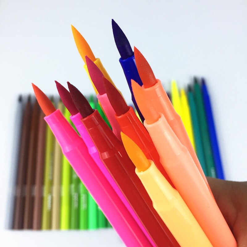 Deli 12/24 Kleur Marker Pen Set Zachte Hoofd Water... – Grandado