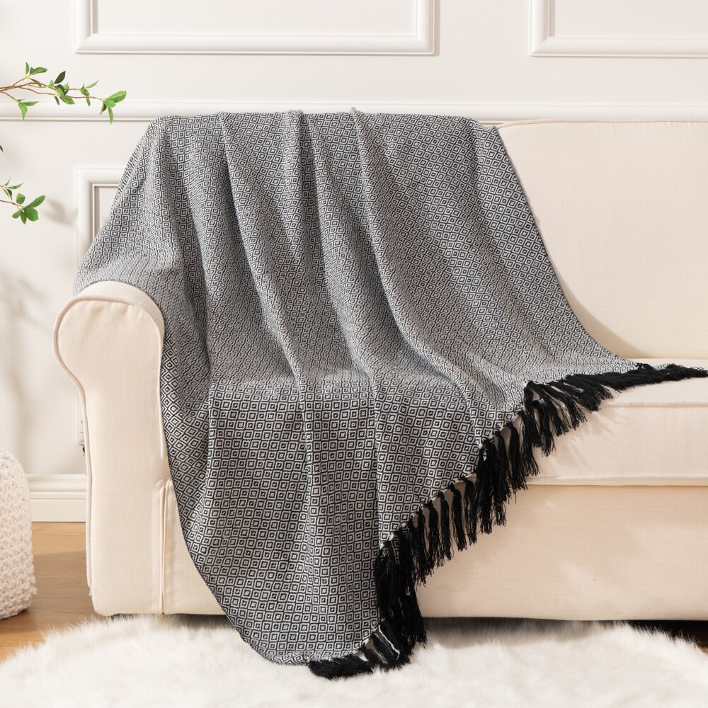 Yaapeet Home 100% Acrylic Plaid Throw Blanket Indo... – Vicedeal